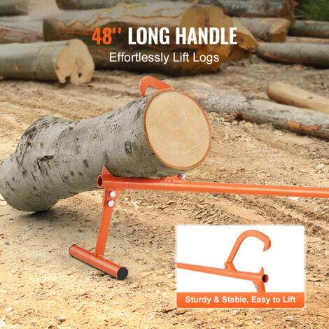 Mophorn 48" Timberjack Log Lifter, Heavy Duty Metal Handle, Adjustable ...