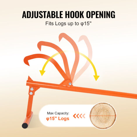 Mophorn 48" Timberjack Log Lifter, Heavy Duty Metal Handle, Adjustable ...