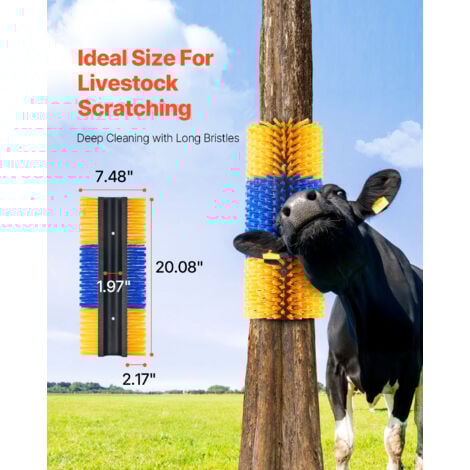 Mophorn Livestock Scratching Brush, Horse Brush with 2 Screws, 20 x 7.5 ...