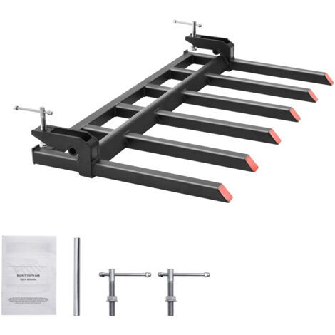 Mophorn Clamp on Debris Forks to 60" Bucket 4560 lbs Capacity Heavy ...