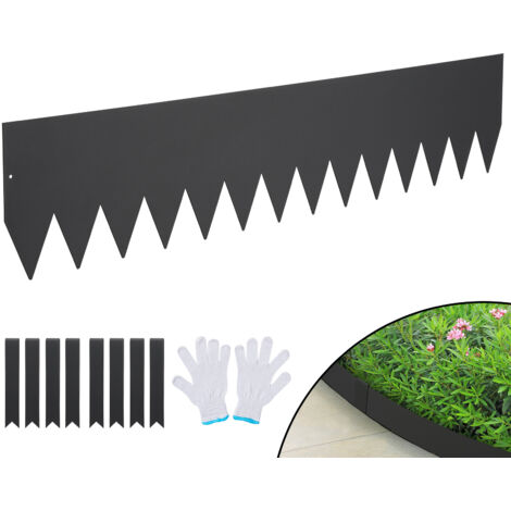 Mophorn Steel Landscape Edging, 6-pack Steel Garden Edging Borders, 40 ...