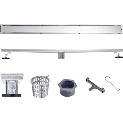 Mophorn 914mm Linear Shower Drain Offset with Tile Insert Cover,Brushed ...