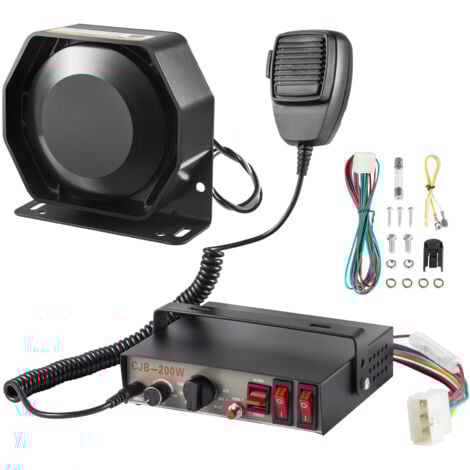 Mophorn Police Sirens 200W 9-Tone Car Warning Alarm Handhold Microphone ...