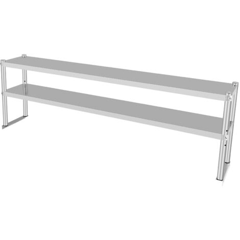 Mophorn Double Overshelf, Double Tier Stainless Steel Overshelf, 72 in ...