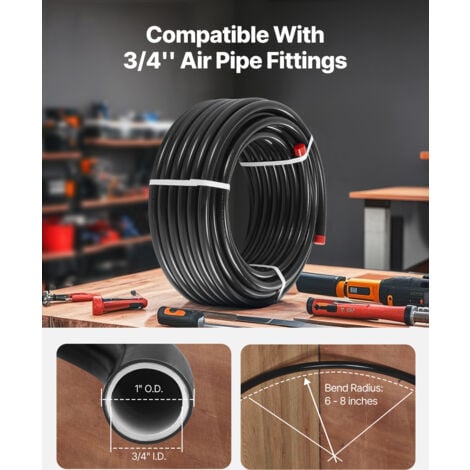 Mophorn Air Compressor Line Kit, 100FT x 3/4" HDPE-Aluminum Compressed ...