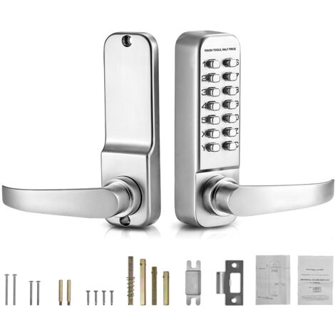 Mophorn Mechanical Keyless Door Lock, 14-Key Stainless Steel Keypad ...