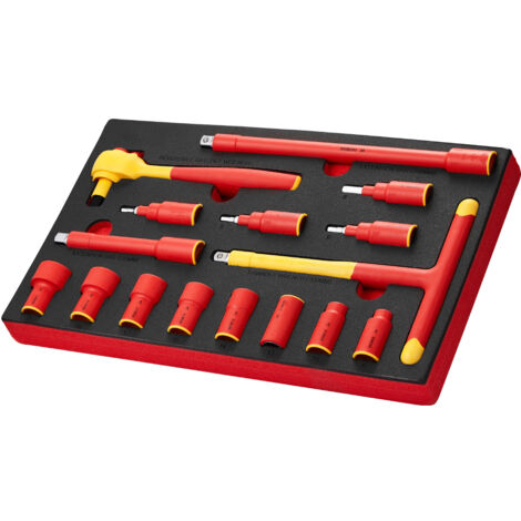 Mophorn 16-Piece Insulated Socket Set, 1000V Wrench & Socket Tools, T ...