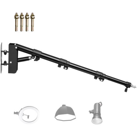 Mophorn Ring Light Wall Mount Boom Arm, 39.37 in/100 cm, Triangle Boom ...