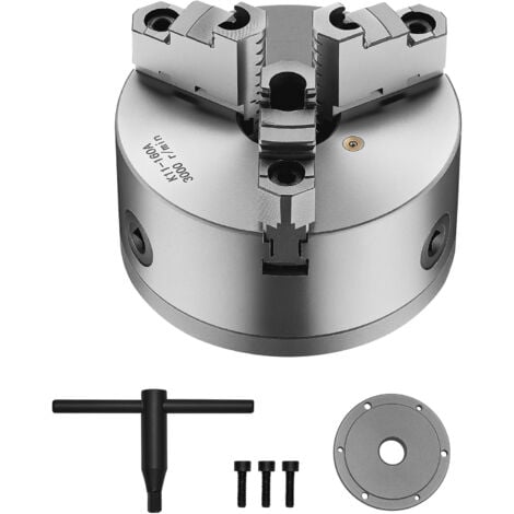 Mophorn 6-Inch 3-Jaw Lathe Chuck with Self-Centering Design, Includes ...