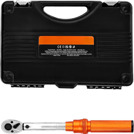 Mophorn Click Torque Wrench Set, 1/4-Inch Drive, 20-240 lbf-in / 2.3-27.1 N.m, Dual-Direction ...