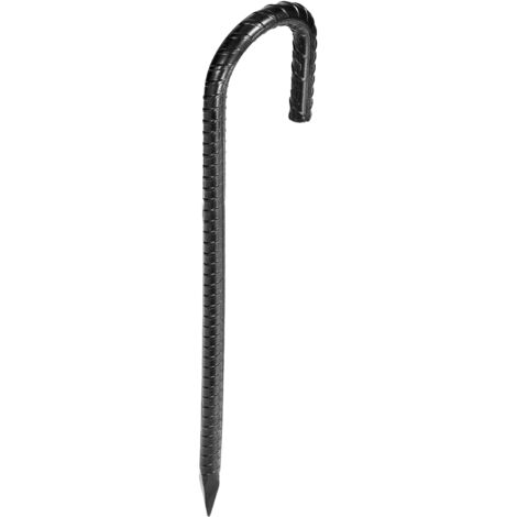 Mophorn 12-Inch Rebar Stakes, Heavy-Duty 0.4 in Diameter J Hook ...