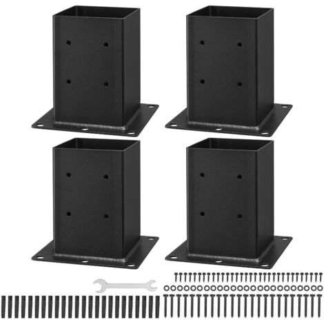 Mophorn 6x6 Post Base Set of 4, Inner Dimensions 5.6x5.6 inch / 142x142 ...
