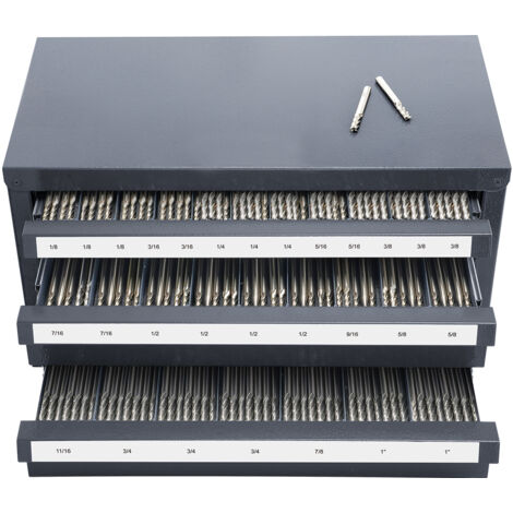 Mophorn End Mill Dispenser Cabinet, Three-Drawer Organizer for 1/8" to ...