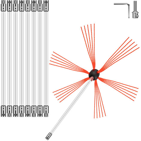 Mophorn Flexible Chimney Sweep Rods 30FT, Nylon Sooteater Chimney ...