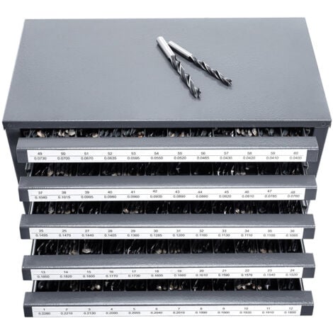 Mophorn Drill Bit Dispenser Cabinet, Five-Drawer Drill Bit Organizer ...