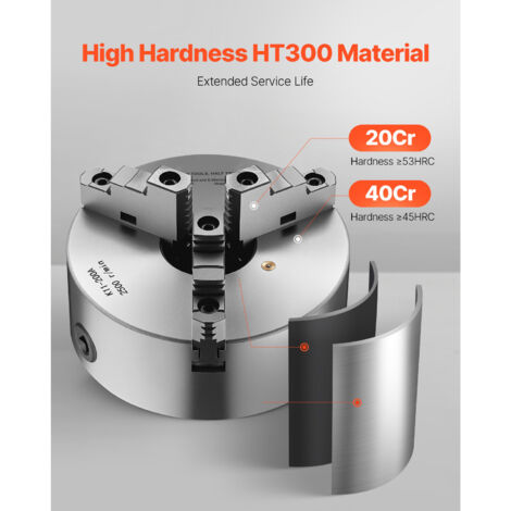 Mophorn 8 Inch 3-Jaw Lathe Chuck, Self-Centering with 2 1/4 in-8 ...