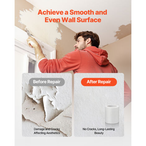 Mophorn Self-Adhesive Fiberglass Drywall Mesh Tape, 150mm Wide x 30m ...