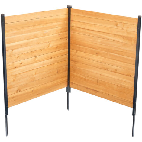 Mophorn Wood Privacy Fence, 38" W x 42" L, 2-Panel Solid Screen with ...