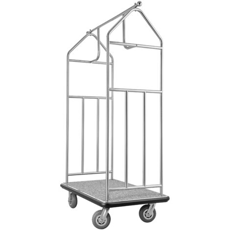 Mophorn Hotel Luggage Cart, 800 lbs Capacity, Stainless Steel Finish ...