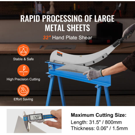 Mophorn 32" Manual Shear for Sheet Metal, Bench Shear Made of Q235 ...