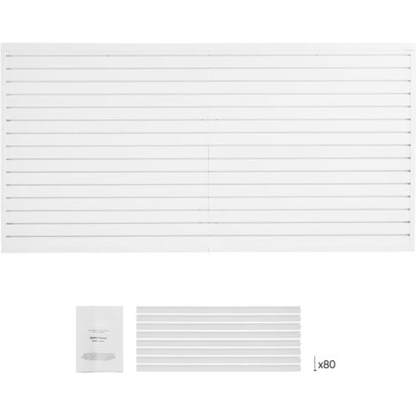 Mophorn 8x4 ft PVC Slat Wall Panel, white with accessories. Easy-to ...