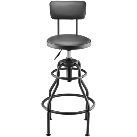 Mophorn Adjustable Pneumatic Garage Stool with Backrest, 300 lbs ...
