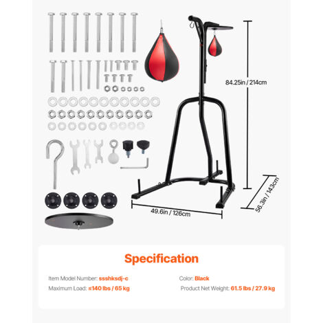 Mophorn 2-in-1 Punching Bag Stand, Heavy-Duty Steel Workout Equipment ...