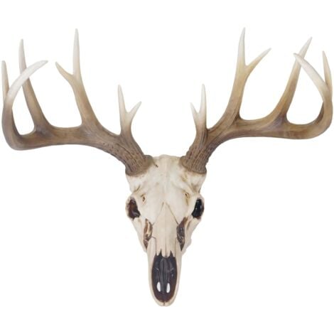 Decorazione trofeo teschio artificiale realistico da parete cervo con ...