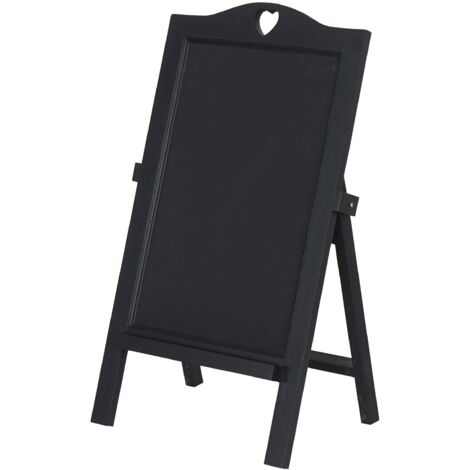 Lavagna HHG-003 decorativa legno paulonia 27x37x66cm, nero laccato