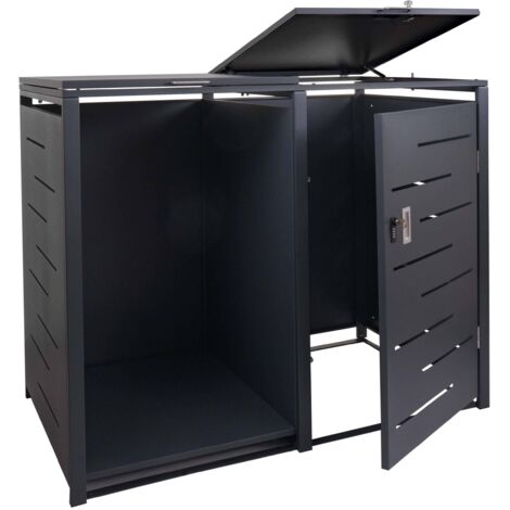 [NON UTILIZZATO] Set copribidone box spazzatura rifiuti con legnaia HHG ...