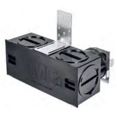 Distribution plenum for dehumidifier in black ABS, dimensions 250x100 mm.