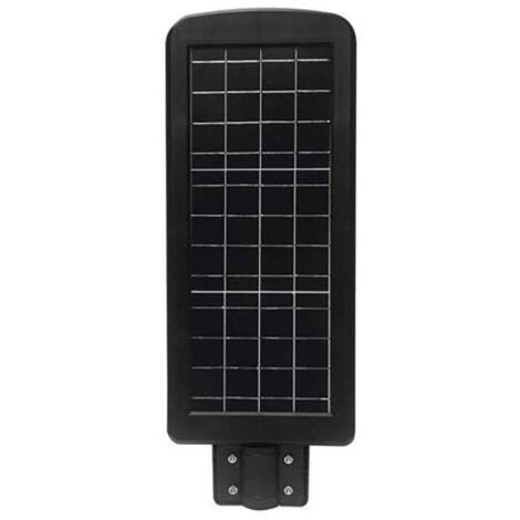 Luz LED solar 8W IP65 negro con detector + control remoto