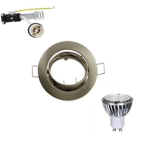 LED Spot Kit GU10 COB 5W (50W) Cepillo orientado en blanco 6000K