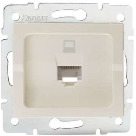 Toma de red Ethernet RJ45 CAT5e Crema LOGI incorporada