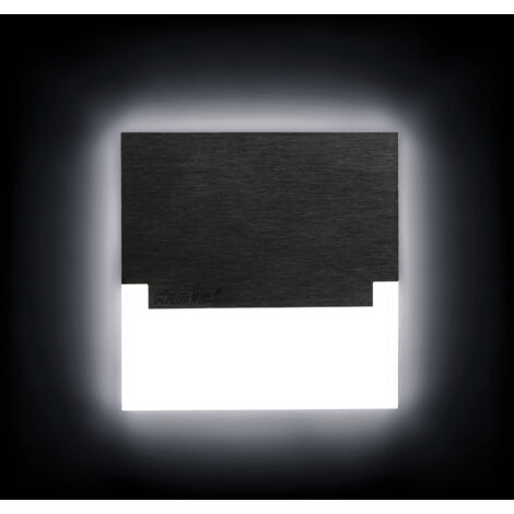 Escalera de luz LED decorativo - Muro empotrado - Negro - 4000K - 0.8W