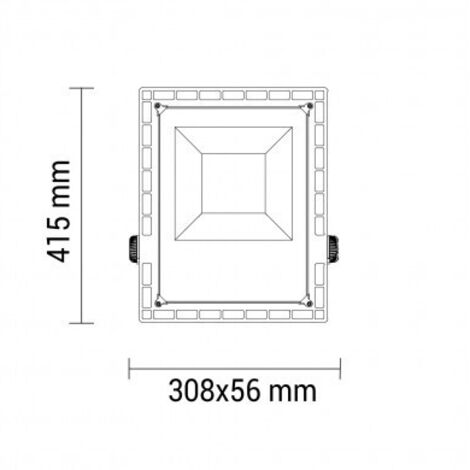 Luz LED impermeable 150W IP65 - Día blanco 5700K