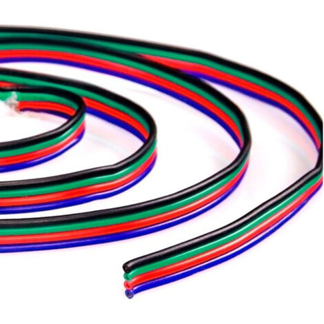 Cable para RGB 4 hilo LED Tapa 0,2mm2 Vendido en el Medidor