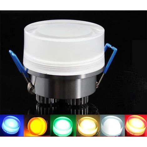 Recesado LED Spot 1W Cristal redondo - Azul