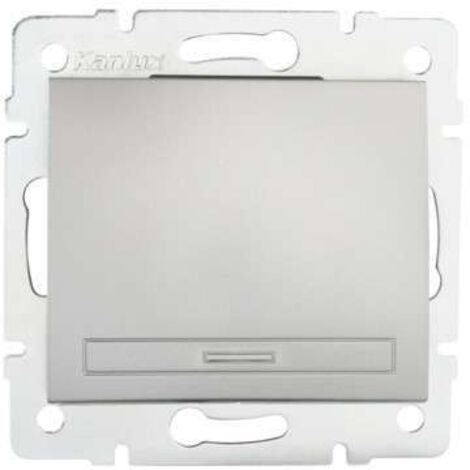 Pulsador Empotrable Simple DOMO Plata