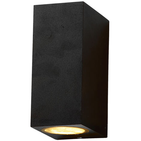 Square Spot 2xGU10 Black Aluminum