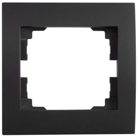 Placa única LOGI – 1 post – ABS negro mate – 81x81mm – Kanlux