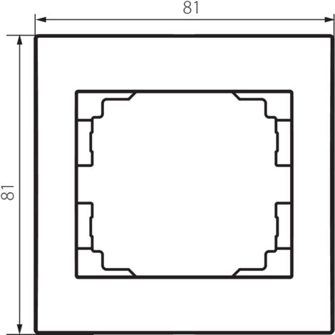 Placa única LOGI – 1 post – ABS negro mate – 81x81mm – Kanlux