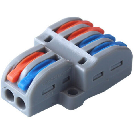 Lote de 100 conectores eléctricos doble 2 entradas 4 salidas