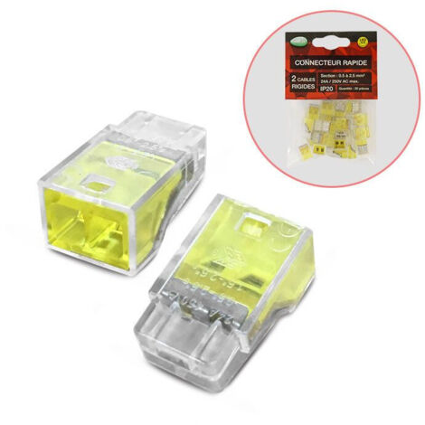 Conector rápido 2 hilos rígidos - Paquete 20 - Seguridad y simplicidad