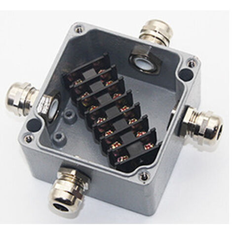 Waterproof Aluminium Box Terminal Block 4 IP68 Terminales - Grey ...
