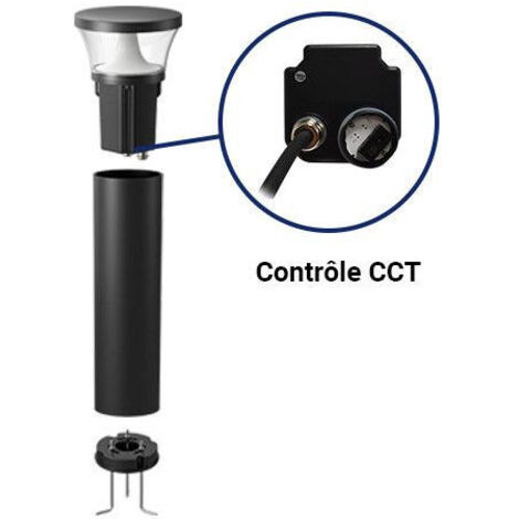 25W - CCT 3000/4000 / 5000K - Negro - 475mm - Potte IP66