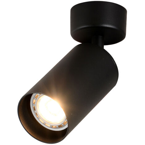 Spotlight Fixture - Single Head Black Aluminium 60mm 108mm Cap GX5,3 ...