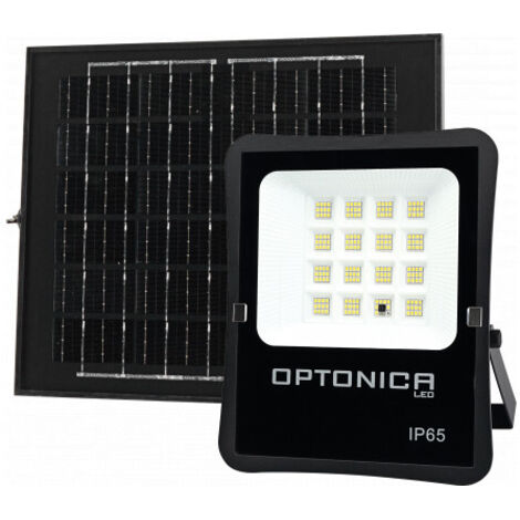 Foco Proyector Solar LED 16W 1200lm/m (128W) Estanco IP65 120° - Blanco ...