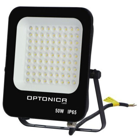 Luz LED 50W Negro impermeable IP65 4500lm 250W blanco natural 4500K