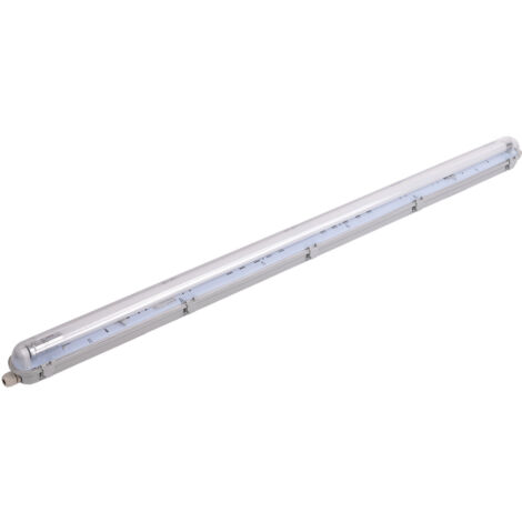 Caja con tubo LED T8 18W 1600lm (36W) 1200mm IP65 - Día blanco 6000K
